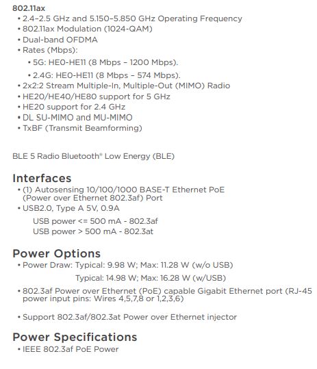 Universal Wireless AP305C/CX